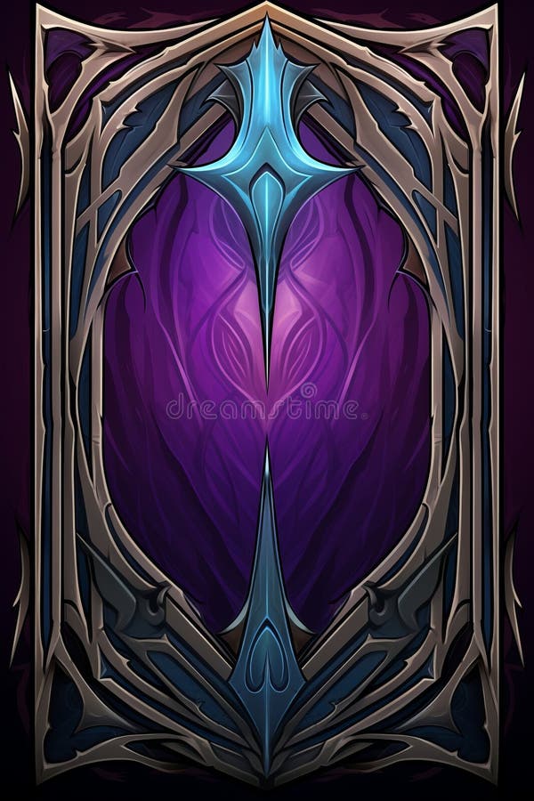 A Purple and Blue Frame with a Blue Star on it Stock Illustration ...