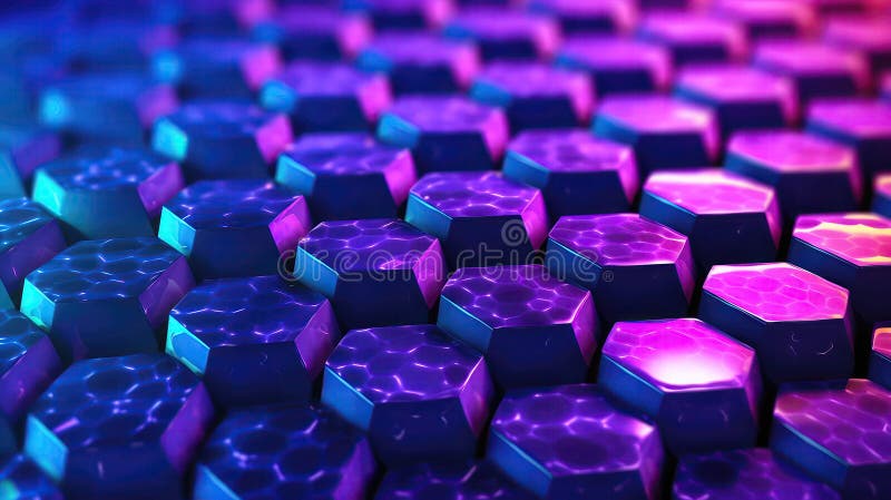 Blue Red Honeycomb Technology Background. Generative AI Stock ...