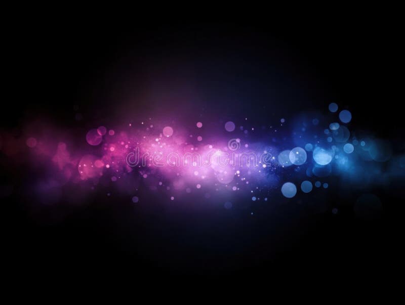 Purple & Blue Glowing Particles Flow Dynamically Across Dark Background ...