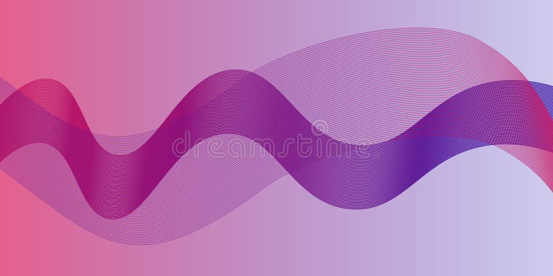 Purple and Blue Gradient Background Purple and Blue Wave Lines Flowing ...