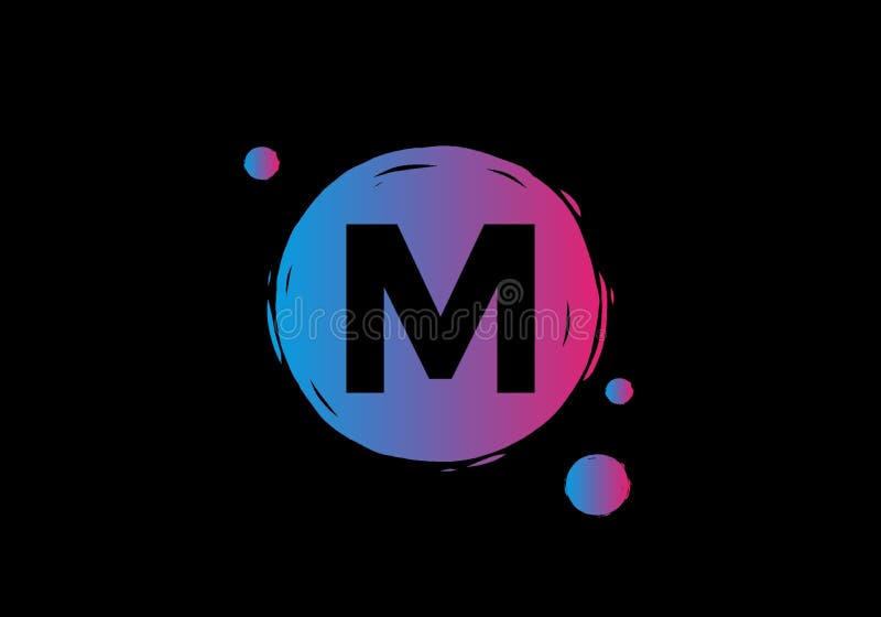 Purple Blue Gradient Color of K Initial Letter Stock Vector ...