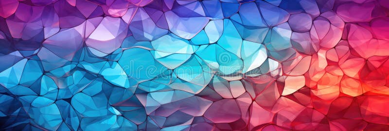 Purple Blue Green Geometric Crystalline Structure Transparent Stock ...