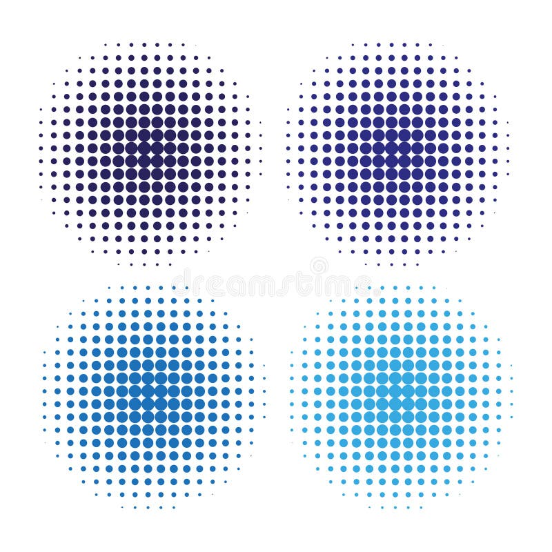 Purple, Blue Halftone Spots. Gradient Circle Background. Design Element ...