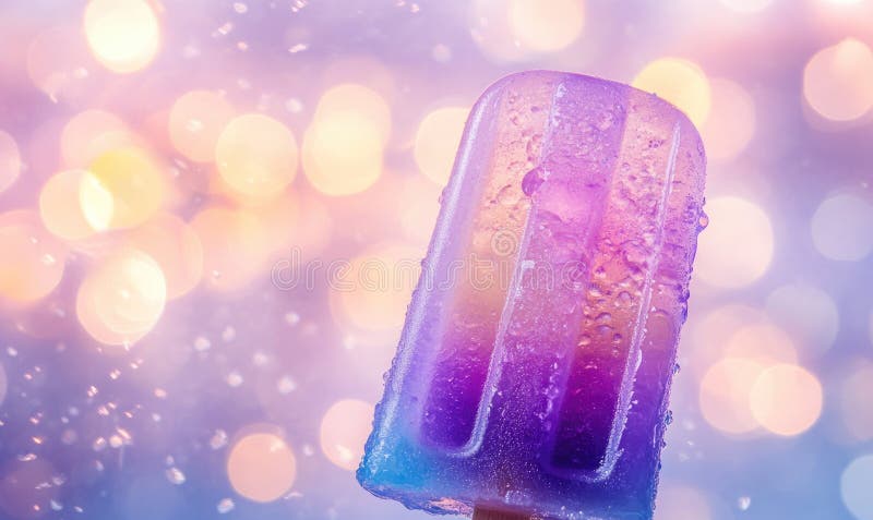 A Purple and Blue Ice Cream Cone with a Blue and Purple Swirl Stock ...