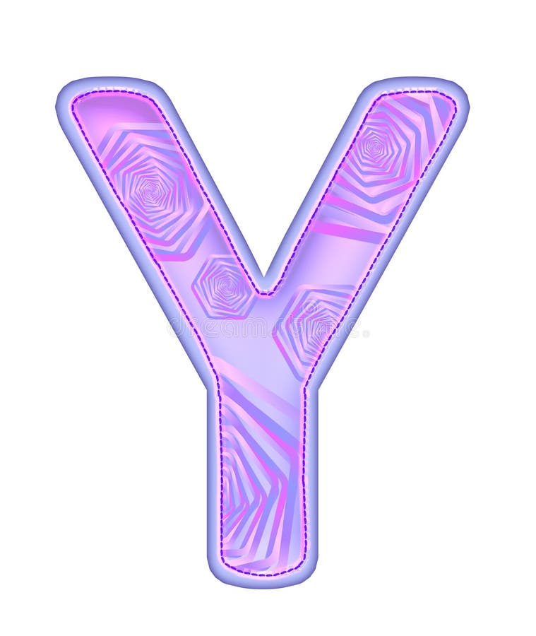 Purple Letter Y stock photo. Illustration of textile - 372381554