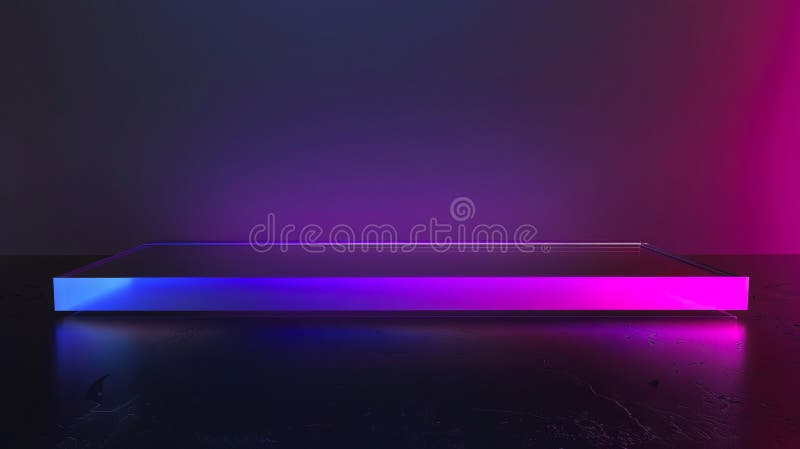 A Purple and Blue Light on a Table Stock Image - Image of abstract ...