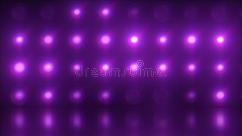 Purple Blue Lights Flashing on a Stage with Reflection Stock ...