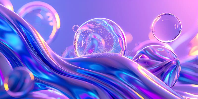 A Purple and Blue Liquid with Bubbles Stock Image - Image of bubbles ...