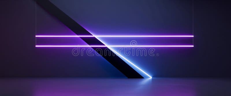 Purple and Blue Neon Sign with a Black Line Stock Image - Image of ...