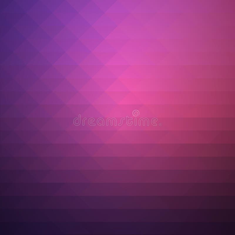 Purple Blue Pink Rows of Triangles Background, Square Stock Vector ...