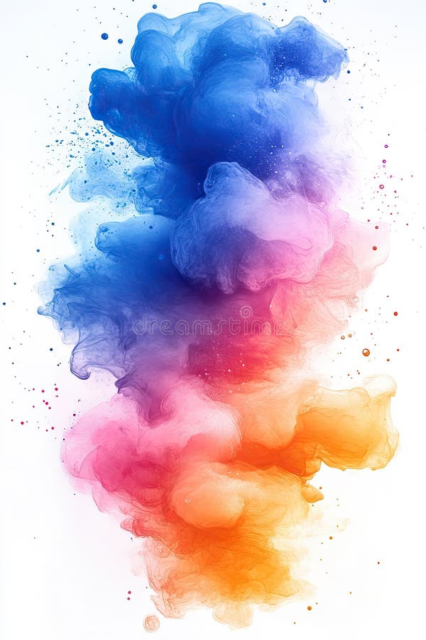 Purple Blue Pink Watercolor Splash Soft Effect. Stock Illustration ...