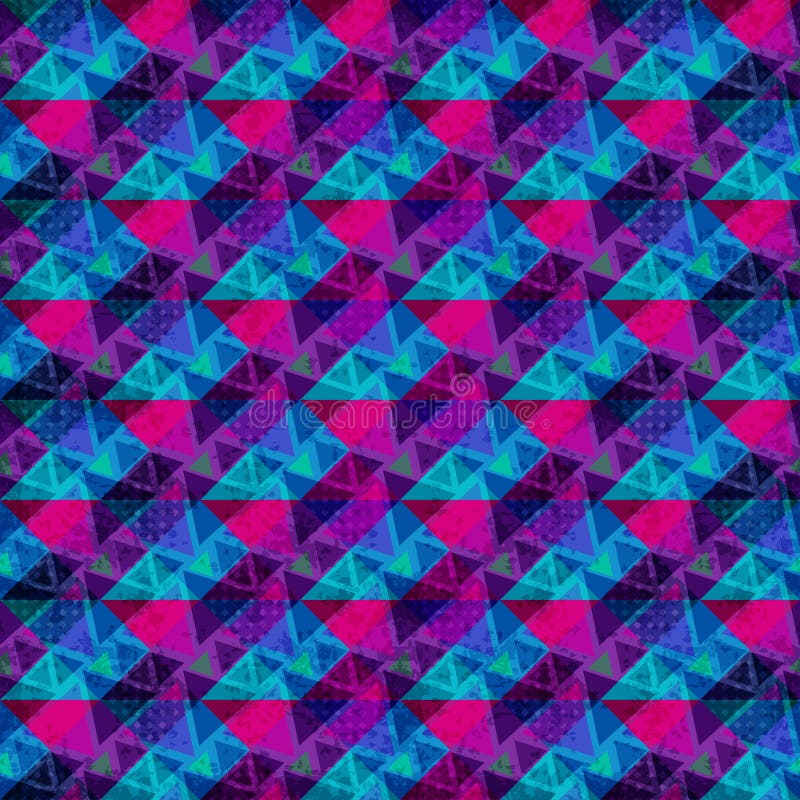 Purple and Blue Polygons Bright Abstract Geometric Seamless Pattern ...