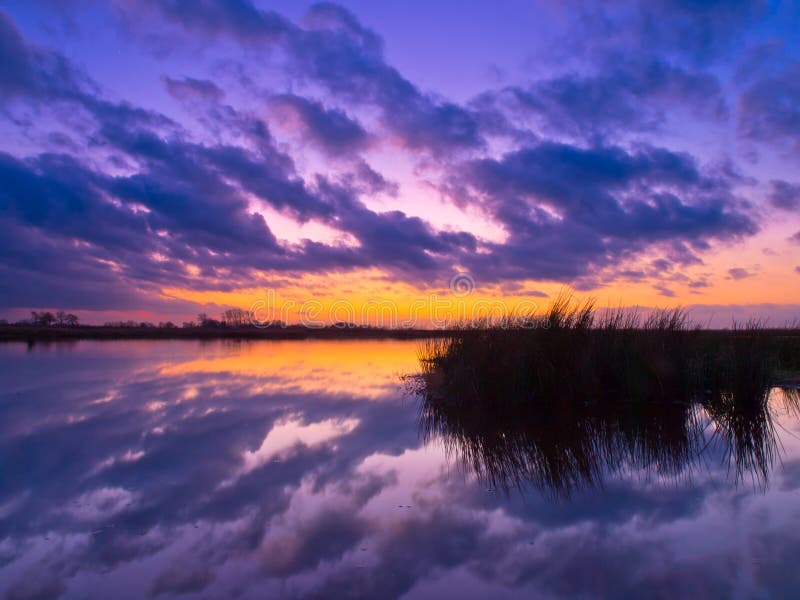 Sunset Purple Sky stock photo. Image of gold, landscape - 6674068