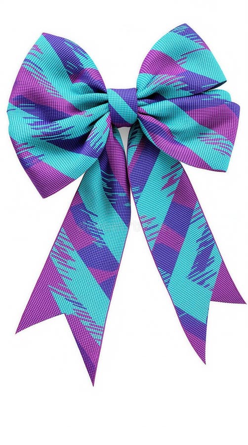 A Purple and Blue Ribbon with a Blue Stripe Stock Illustration ...