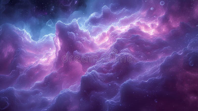 Purple and Blue Space Filled with Clouds Stock Image - Image of nebula ...