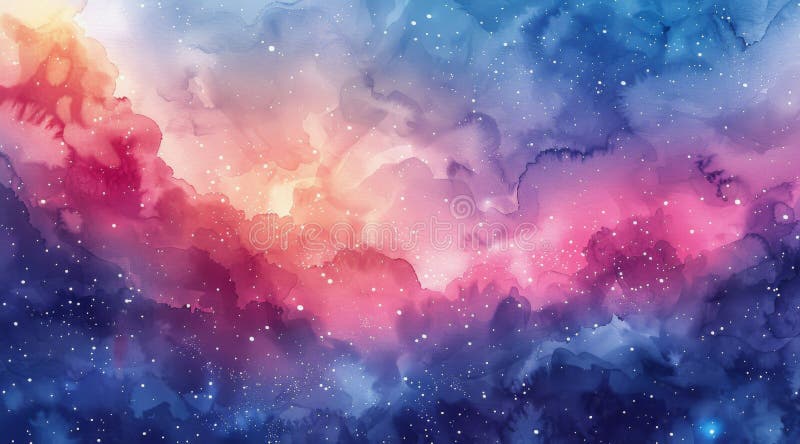 Purple and Blue Space Filled with Stars Stock Image - Image of ...