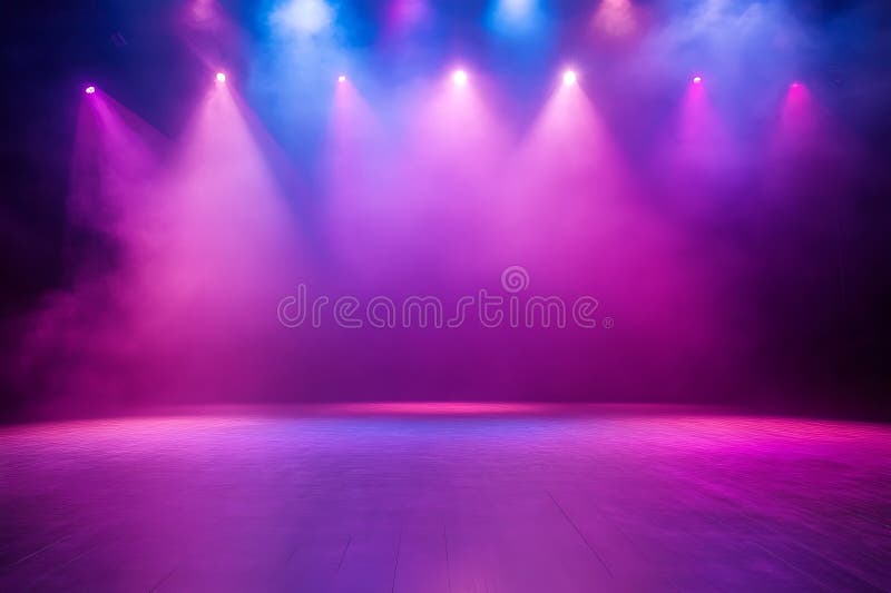 Purple and Blue Stage Lights Stock Illustration - Illustration of ...