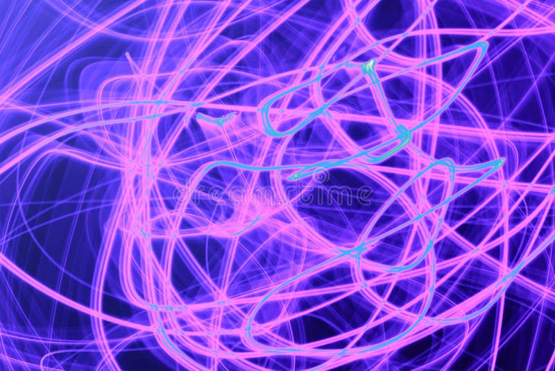 Purple and Blue Strings of Light Stock Image - Image of electric ...