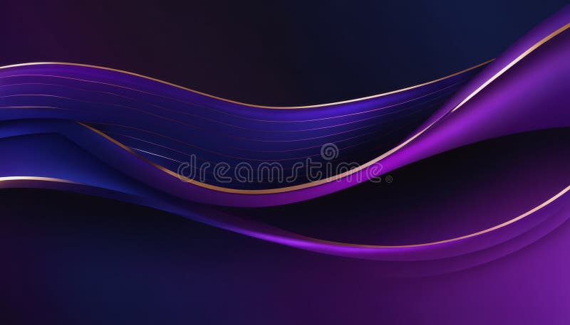 A Purple and Blue Wave in the Ocean Stock Illustration - Illustration ...