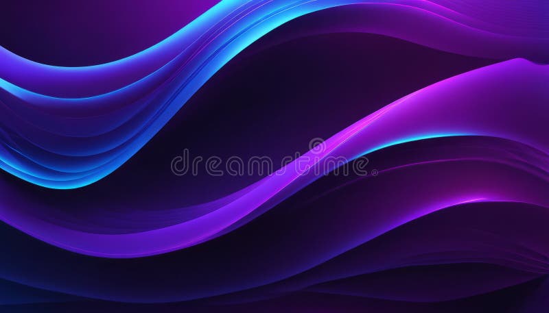 A Purple and Blue Wave in the Ocean Stock Illustration - Illustration ...