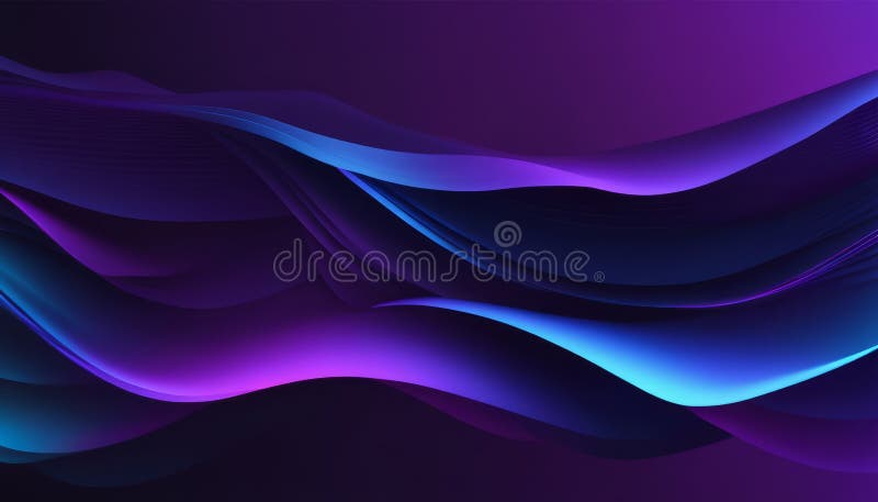 A Purple and Blue Wave in the Ocean Stock Illustration - Illustration ...