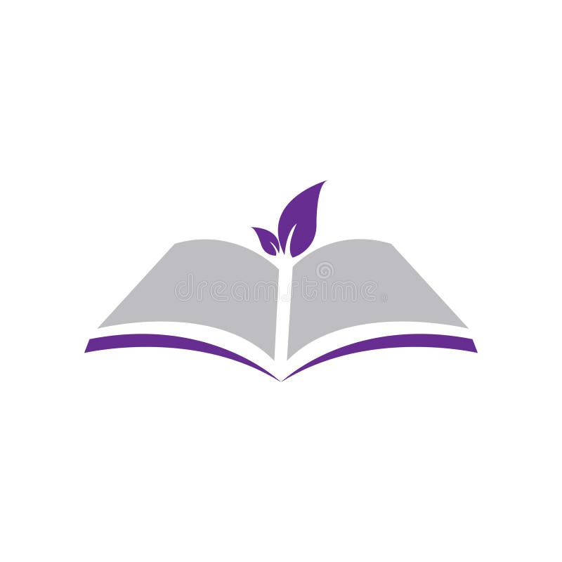 Purple Book Logo Design for Business Stock Illustration - Illustration ...