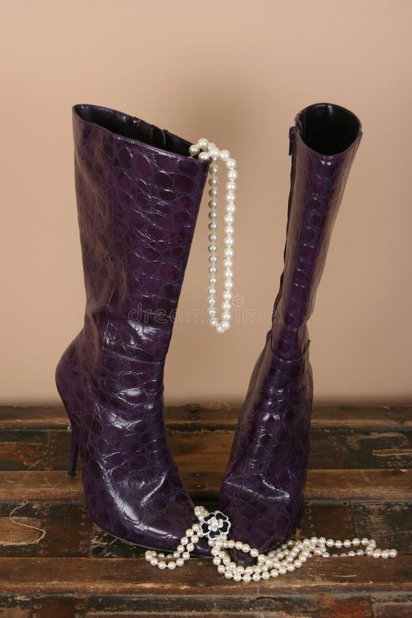 Purple Boots stock image. Image of beads, purple, shine - 16947723