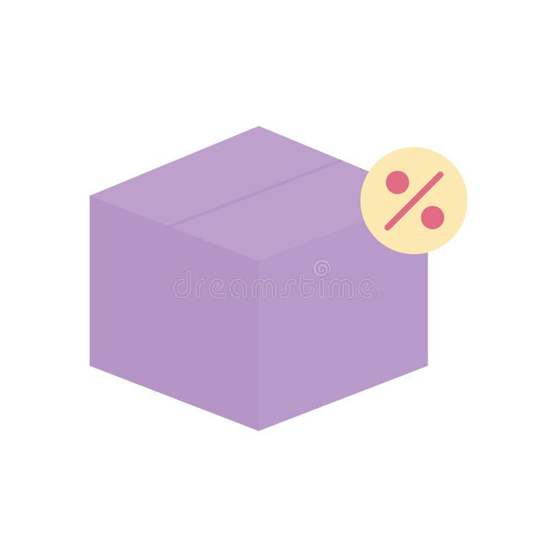 Purple Box with Percentage Symbol in the Top Stock Vector ...