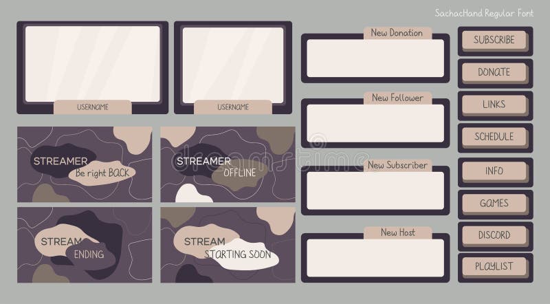 Red Stream Overlay Theme. Webcam Border, Game Screen Template and ...