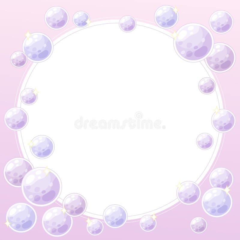 Purple Bubble Party Frame 1 Stock Vector - Illustration of banner ...