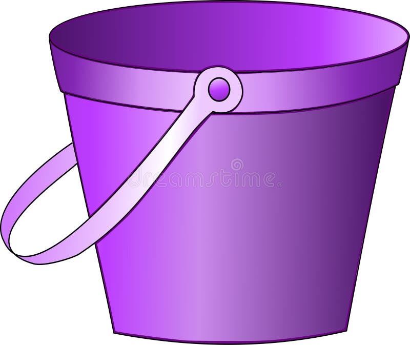 Purple Bucket stock illustration. Illustration of handle - 61476461