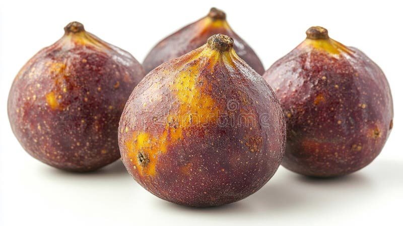Purple Bumpy Fruit with a Glossy Skin on Isolated White Background ...