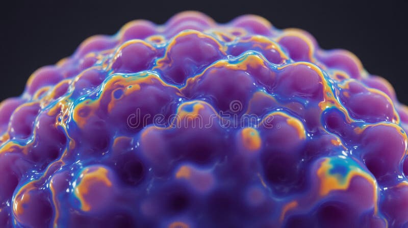 Purple Bumpy Surface Was Coated with a Clear Iridescent Liquid Stock ...