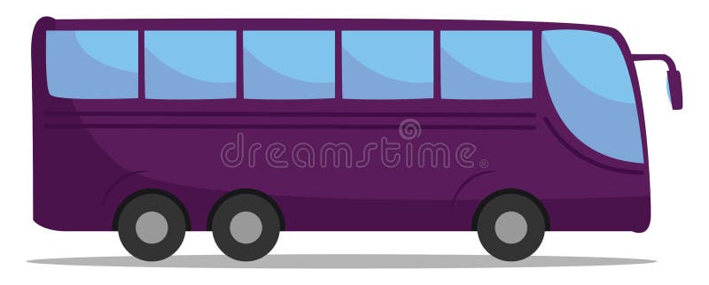 Purple Bus, Illustration, Vector Stock Vector - Illustration of ...