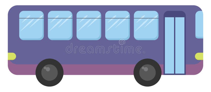 Purple Bus, Illustration, Vector Stock Vector - Illustration of drive ...