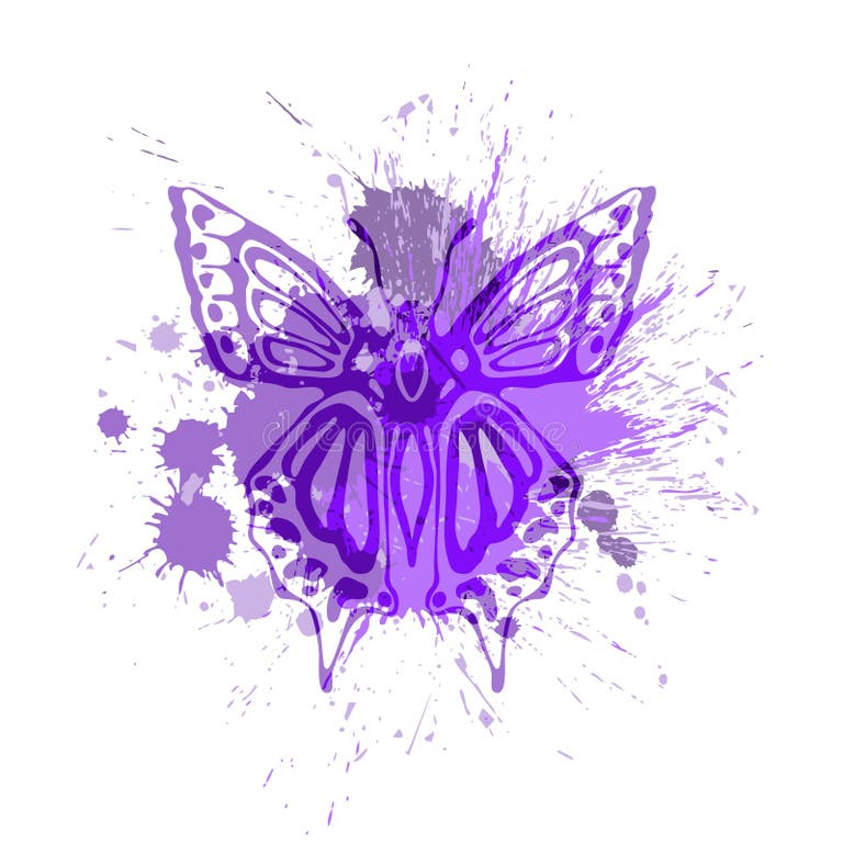 Purple Butterfly Transparent Stock Illustrations – 2,304 Purple ...