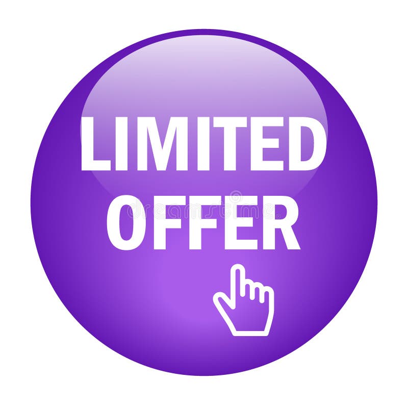 Limited Offer Vector Icon Button Stock Illustration - Illustration of ...