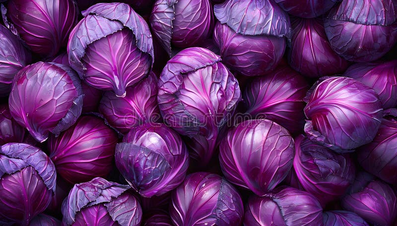 Purple Cabbage Abstract Background Stock Illustration - Illustration of ...