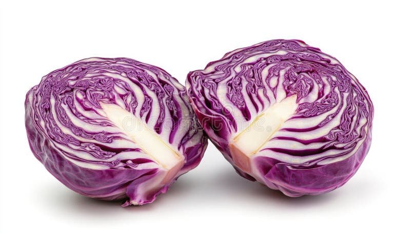 A Purple Cabbage is Cut in Half Stock Image - Image of freshness, tasty ...