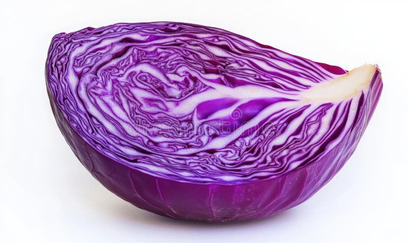 A Purple Cabbage is Cut in Half Stock Photo - Image of organic, healthy ...