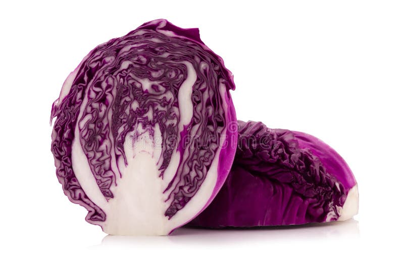 Purple Cabbage Isolated on White Stock Photo - Image of natural ...