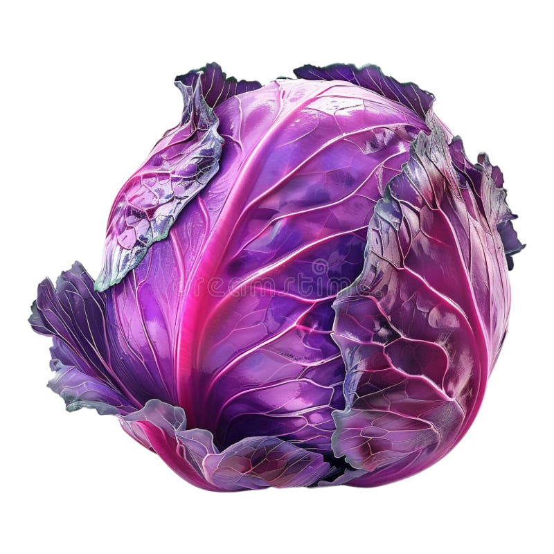 Purple Cabbage on Transparent Background - Ai Generated Stock ...