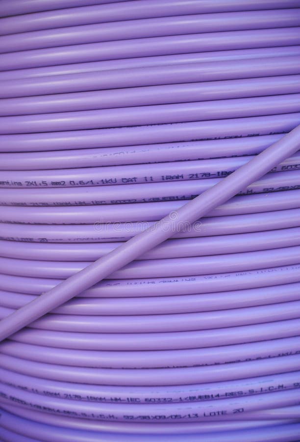 Purple cable coil stock photo. Image of close, purple - 33043142