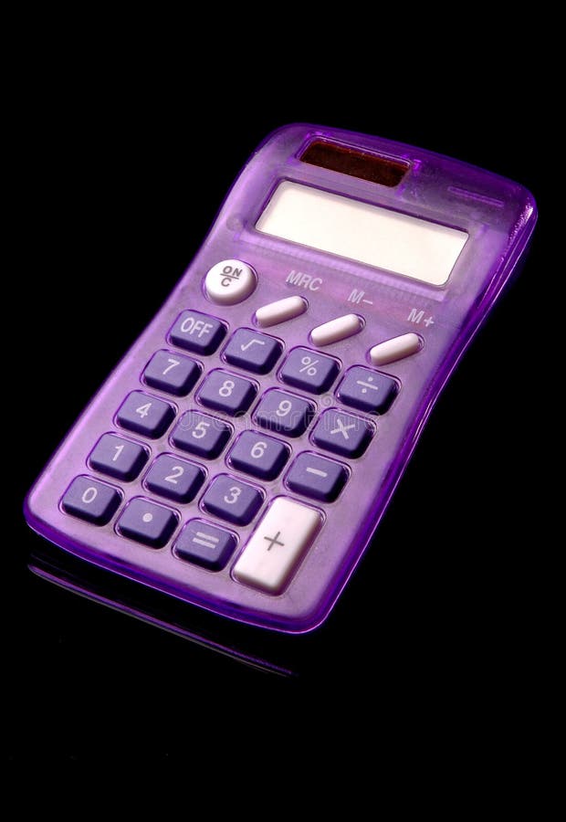 Purple Calculator stock image. Image of digital, numbers - 5262017
