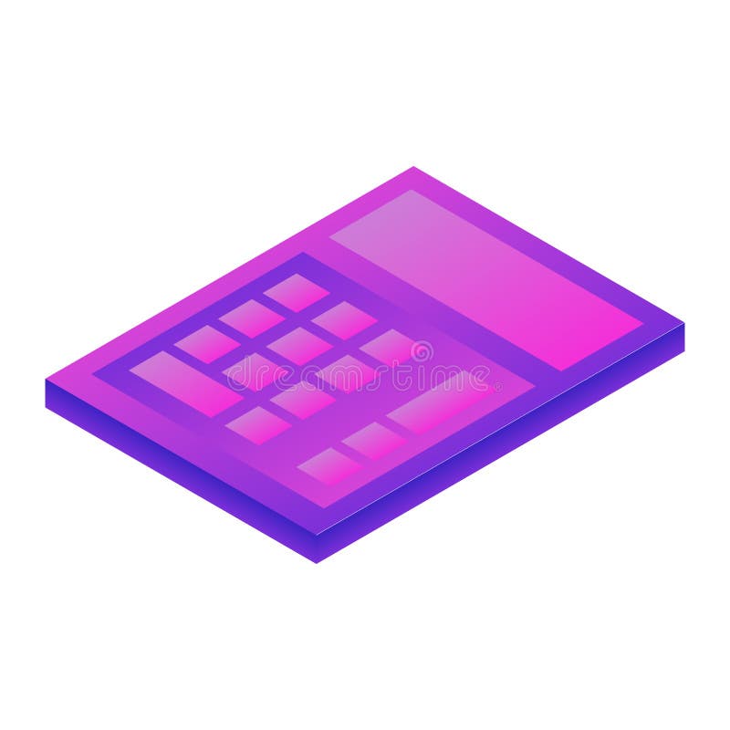 Purple calculator stock vector. Illustration of balance - 41518586