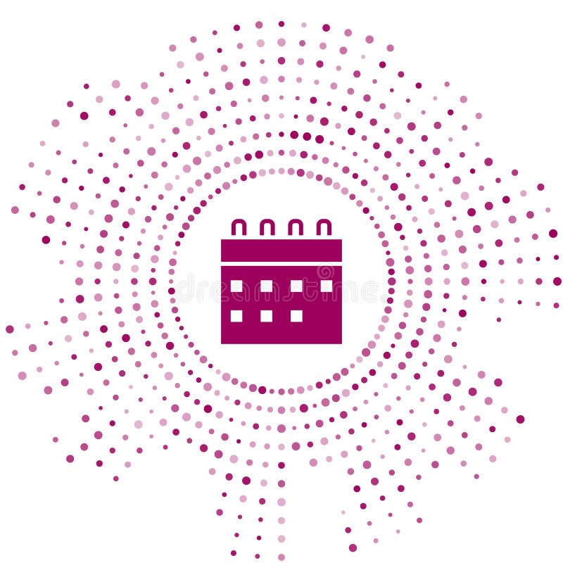 Purple Calendar Icon Isolated on White Background. Event Reminder ...