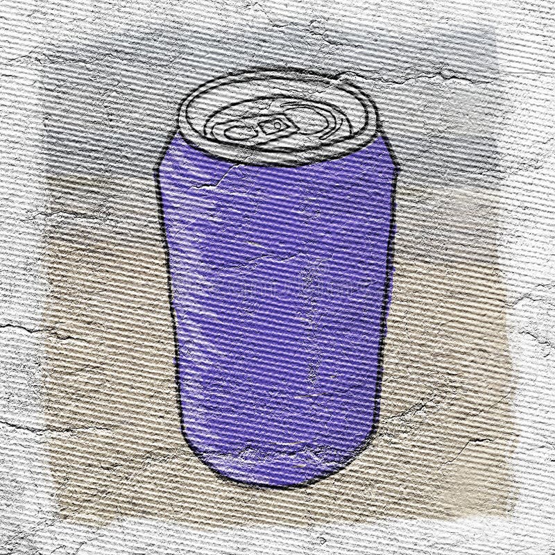 Purple can stock illustration. Illustration of fast, blank - 42283731