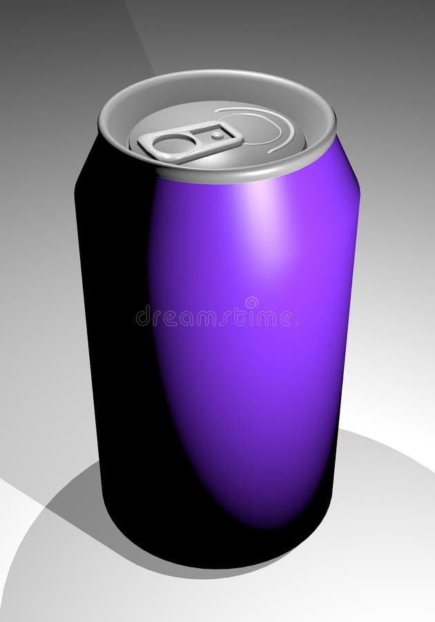 Purple can stock illustration. Illustration of refreshment - 63367036