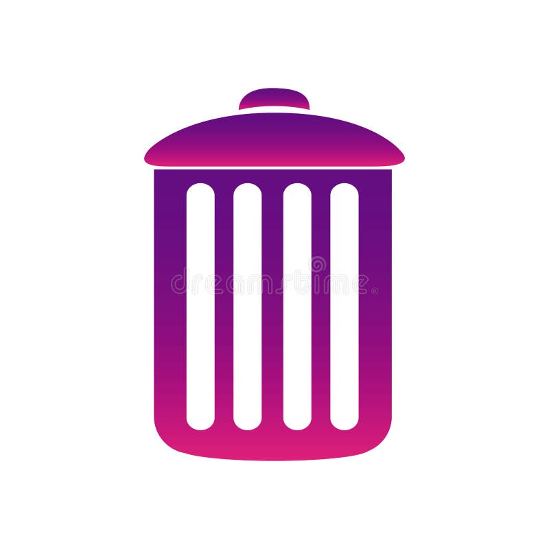 Purple Can Trash Icon Stock Illustrations – 966 Purple Can Trash Icon ...