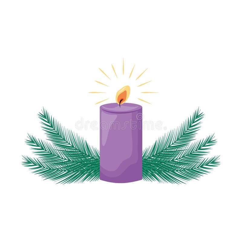 Advent candle vector stock vector. Illustration of decoration - 236051377